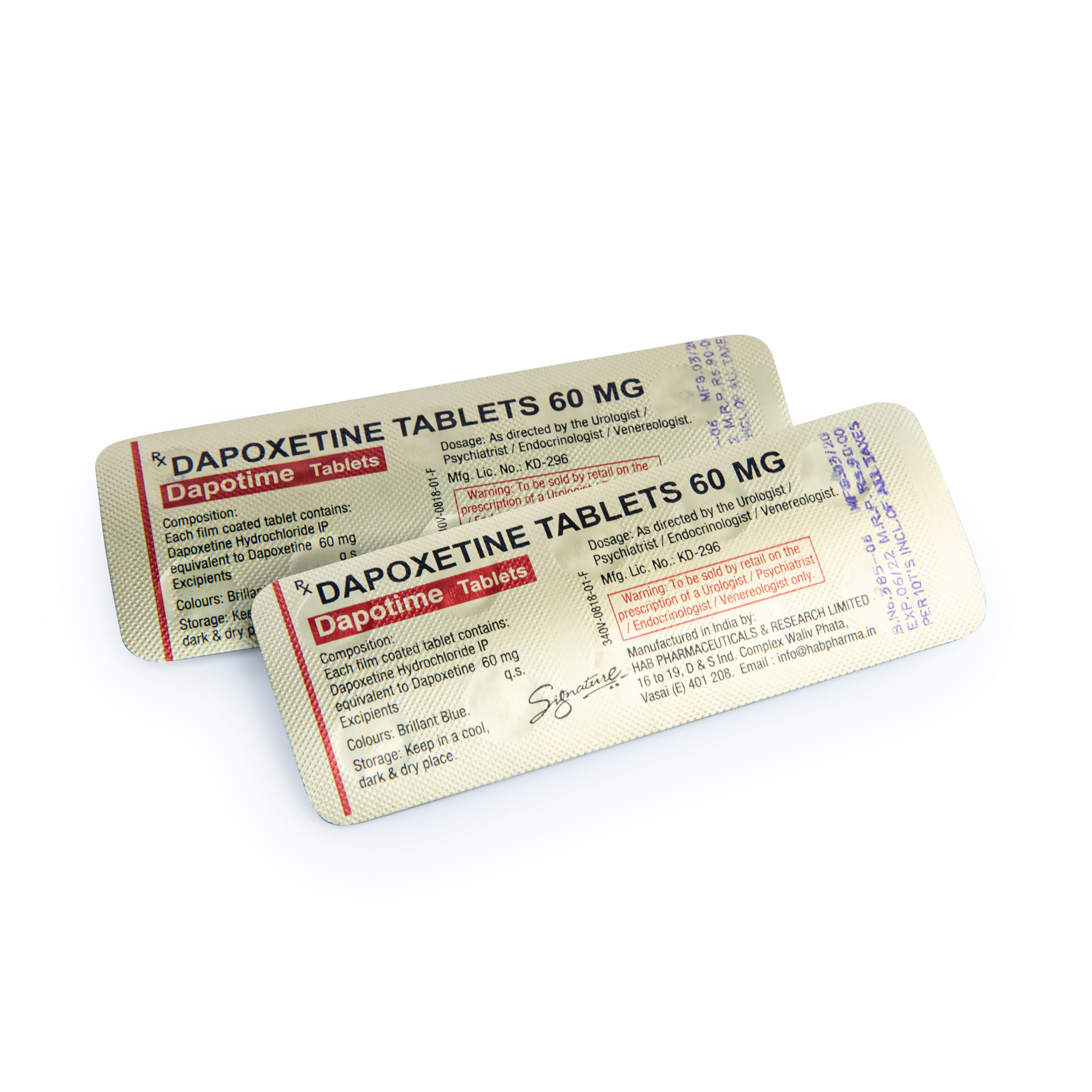 Dapoxetine 60 mg auf Lager - Potenzonline.to